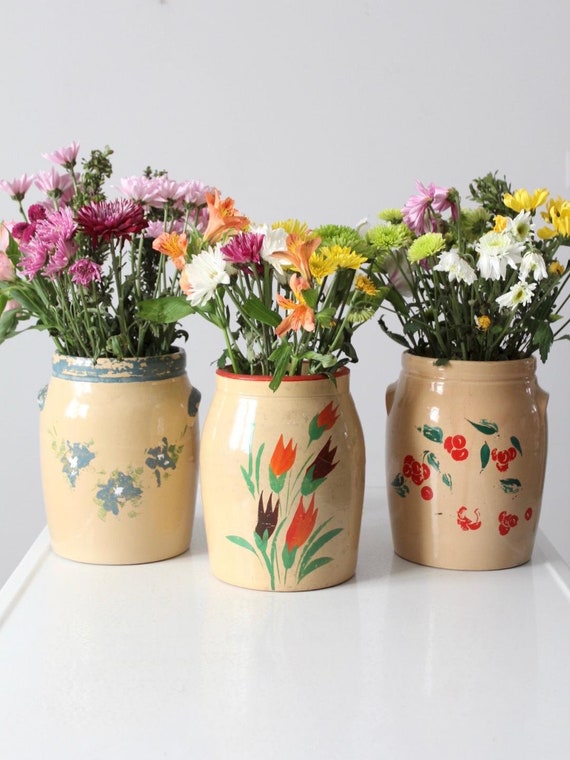 Vintage Cookie Jar Collection Set/3 Hand-painted Ceramic - Etsy