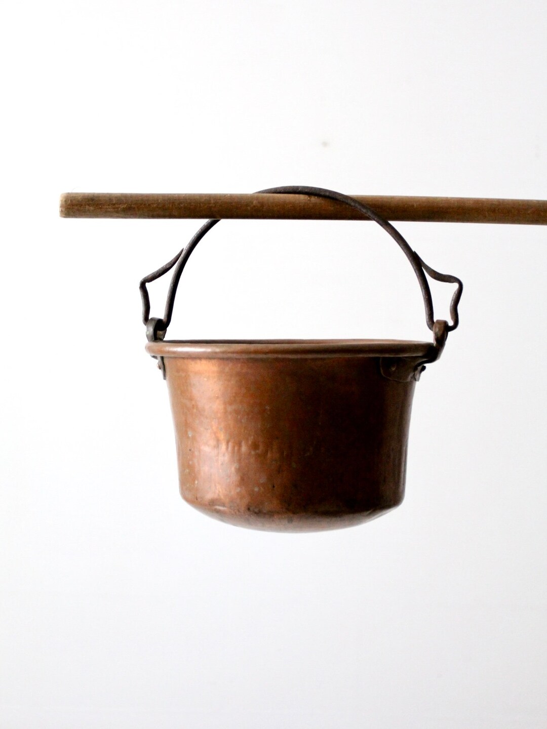 Antique Copper Hearth Pot, Hanging Kettle - Etsy