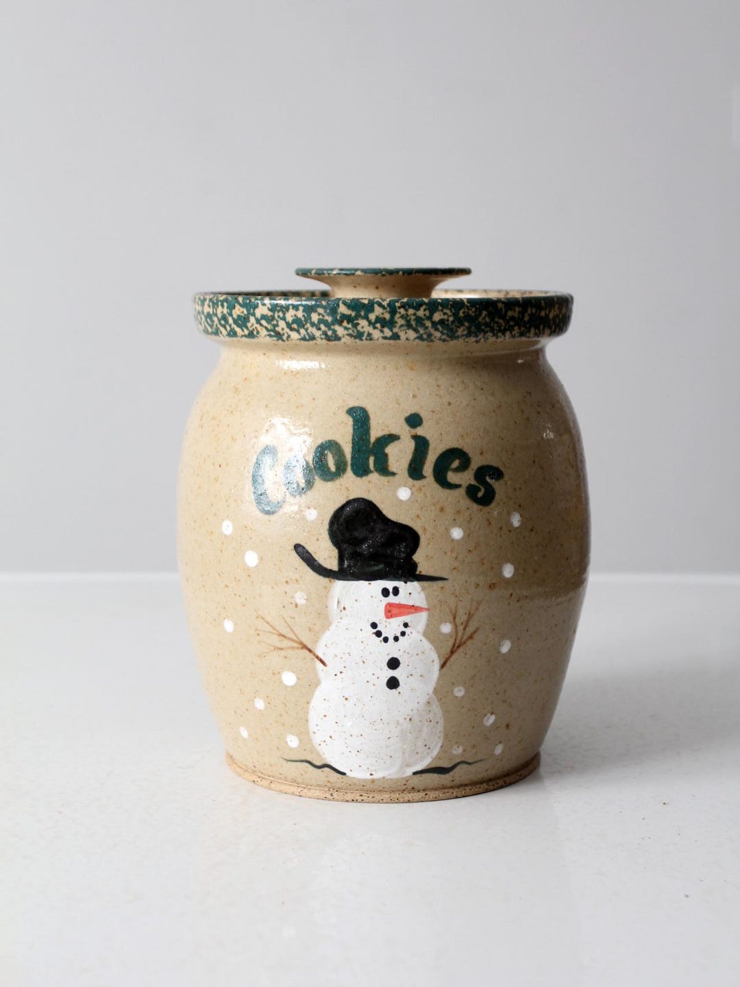 Vintage Handmade Holiday Cookie Jar - Etsy