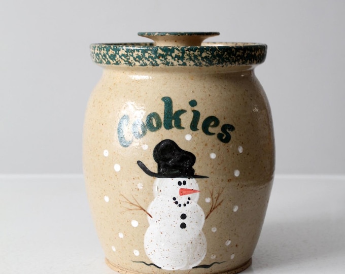 Vintage Handmade Holiday Cookie Jar - Etsy