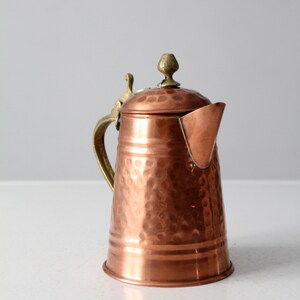 Antique Hammered Copper Coffee Pot - Etsy