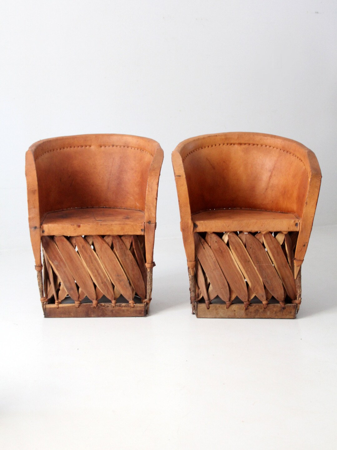Vintage Mexican Equipale Chairs Pair - Etsy