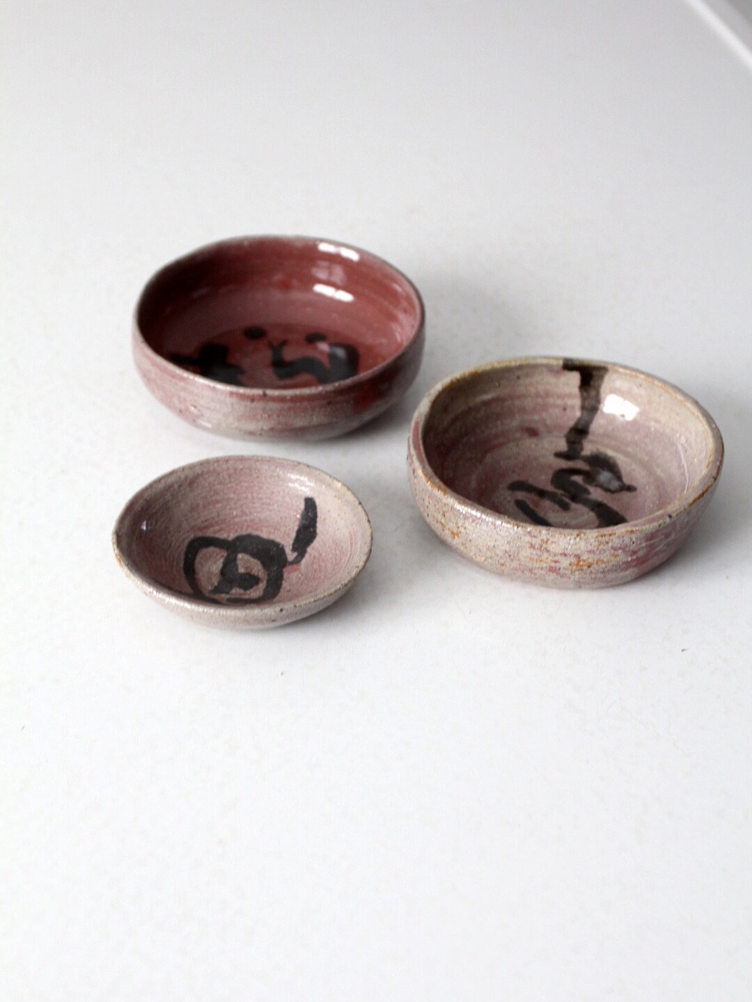 Set of 3 Vintage Studio Pottery Bowls - Etsy