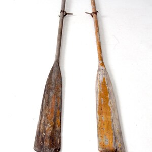 Vintage Wooden Oars Pair - Etsy