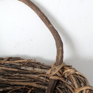 Vintage Rustic Wicker Wall Basket - Etsy