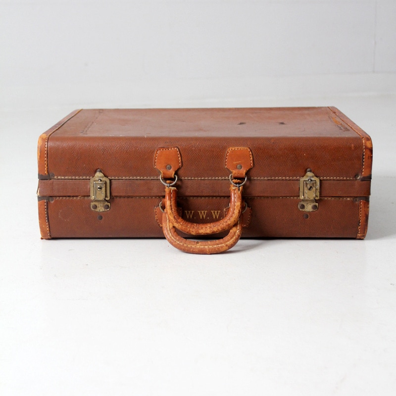 Vintage Wooden Suitcase - Etsy