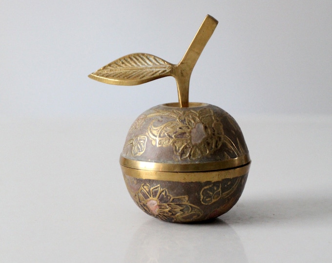 Vintage Brass Apple Box - Etsy