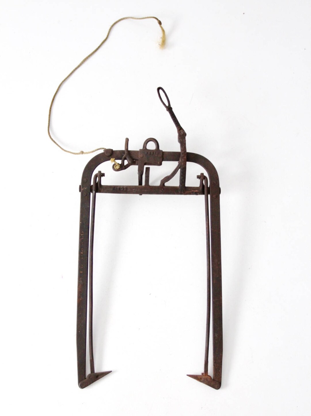 Antique Harpoon Hay Hook, Cast Iron Bail Loader, FE Meyers Bros Farm ...