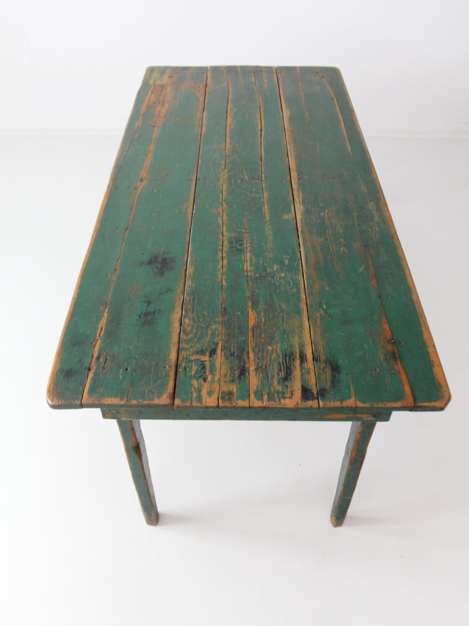 Antique Green Wood Table Primitive Kitchen Table Farmhouse - Etsy