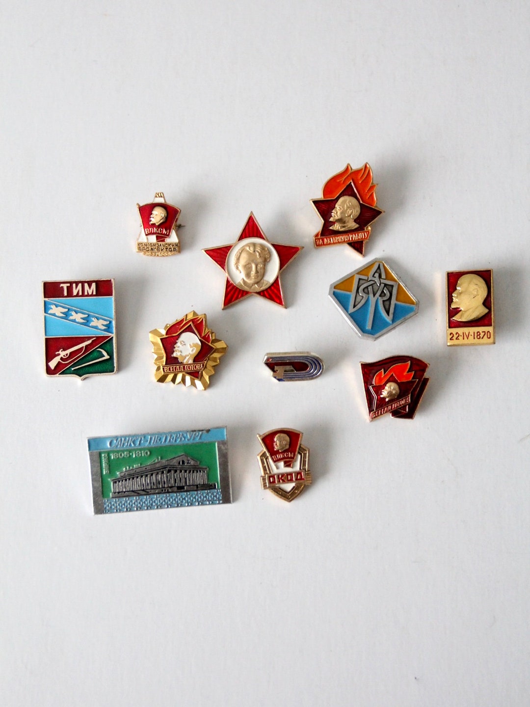Collection Vintage Soviet Russian Pins - Etsy