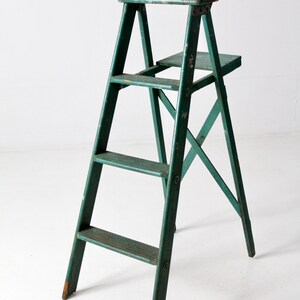 Vintage Green Wood Ladder, Painted Ladder - Etsy