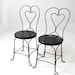 Pair Vintage Ice Cream Parlor Chairs, Black Iron Cafe Bistro Chairs - Etsy