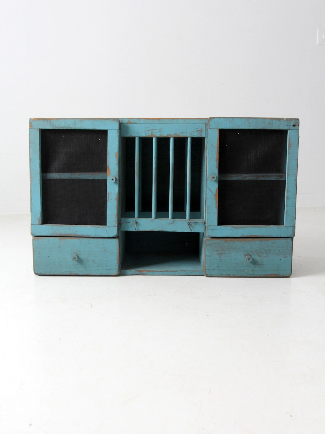 Vintage Painted Counter Top Cabinet - Etsy