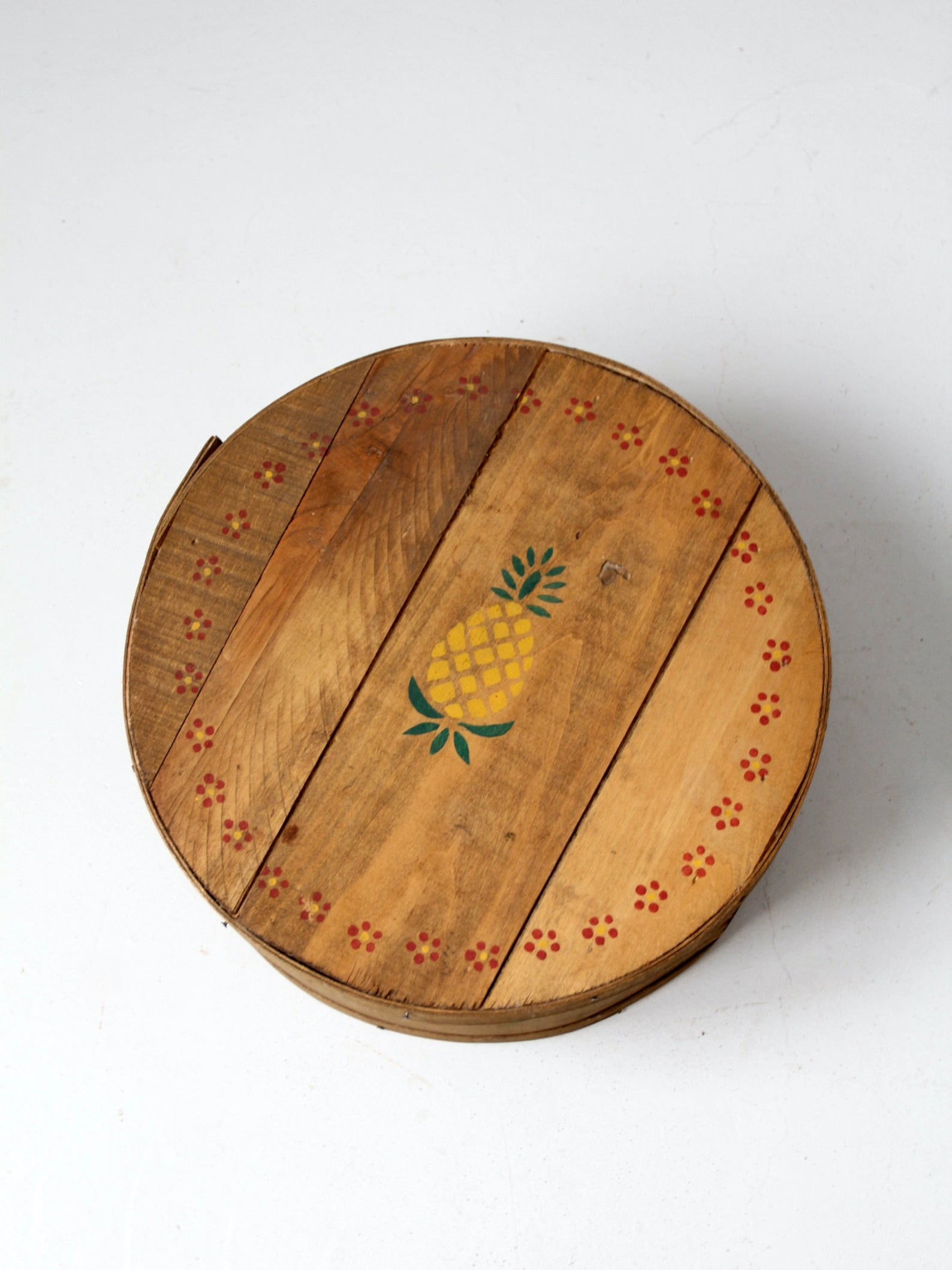 Vintage Stencil Painted Cheese Box - Etsy