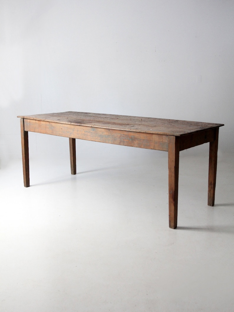 Antique Wooden Table 7 Ft - Etsy