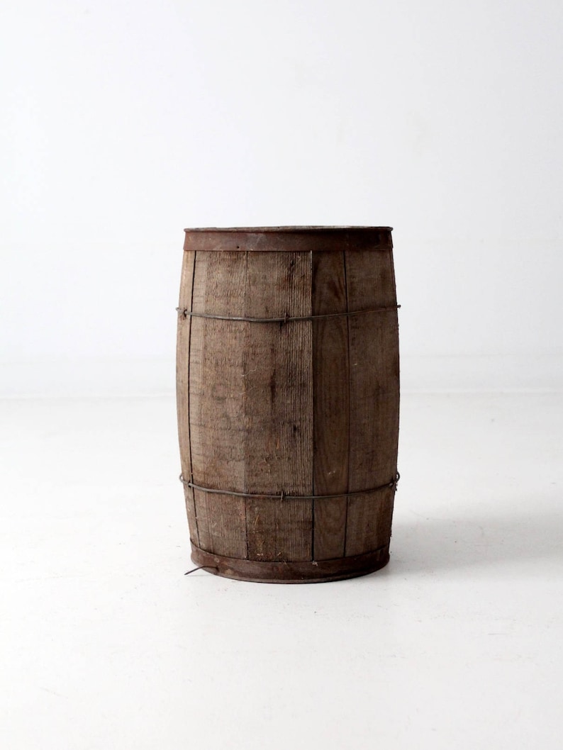 Antique Barrel, Rustic Wooden Keg, Primitive Decor - Etsy