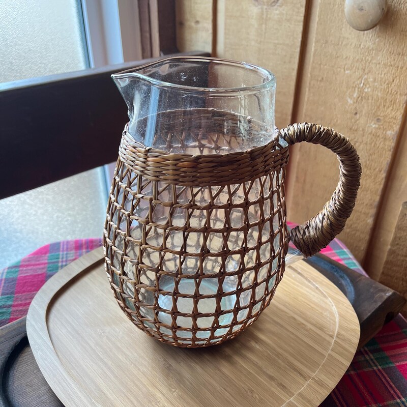 Wicker Pitcher - Etsy