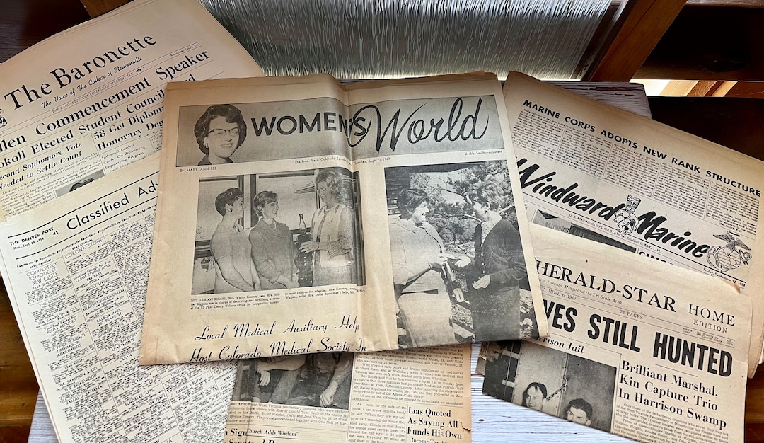 Vintage Newspapers, Women's World, Windward Marine, Denver Post, the ...