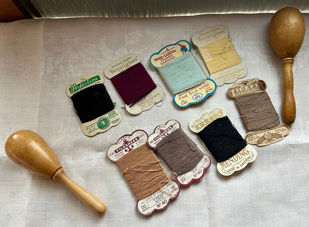 Vintage Variety of Cotton Darning Thread in a Variety of Colors, Set of ...