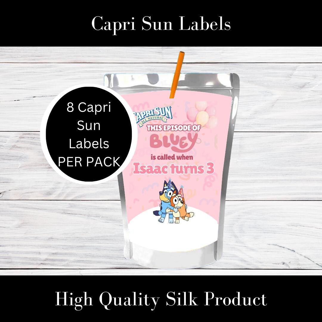 Personalised Bluey Capri Sun Labels Birthday Party Favours Custom ...