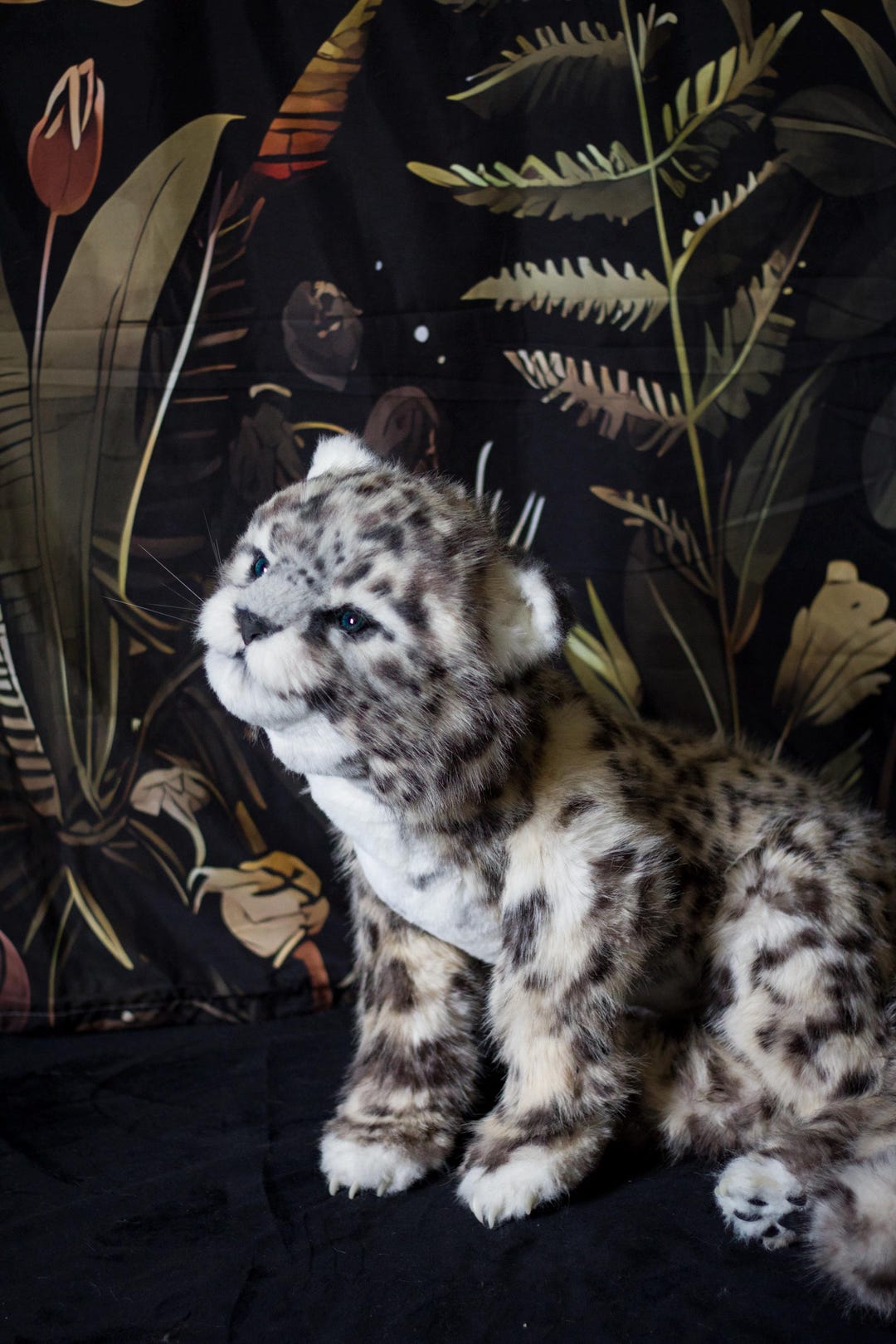 Snow Leopard Cub Plush “baytar” – Realistic Handmade Stuffed Animal ...