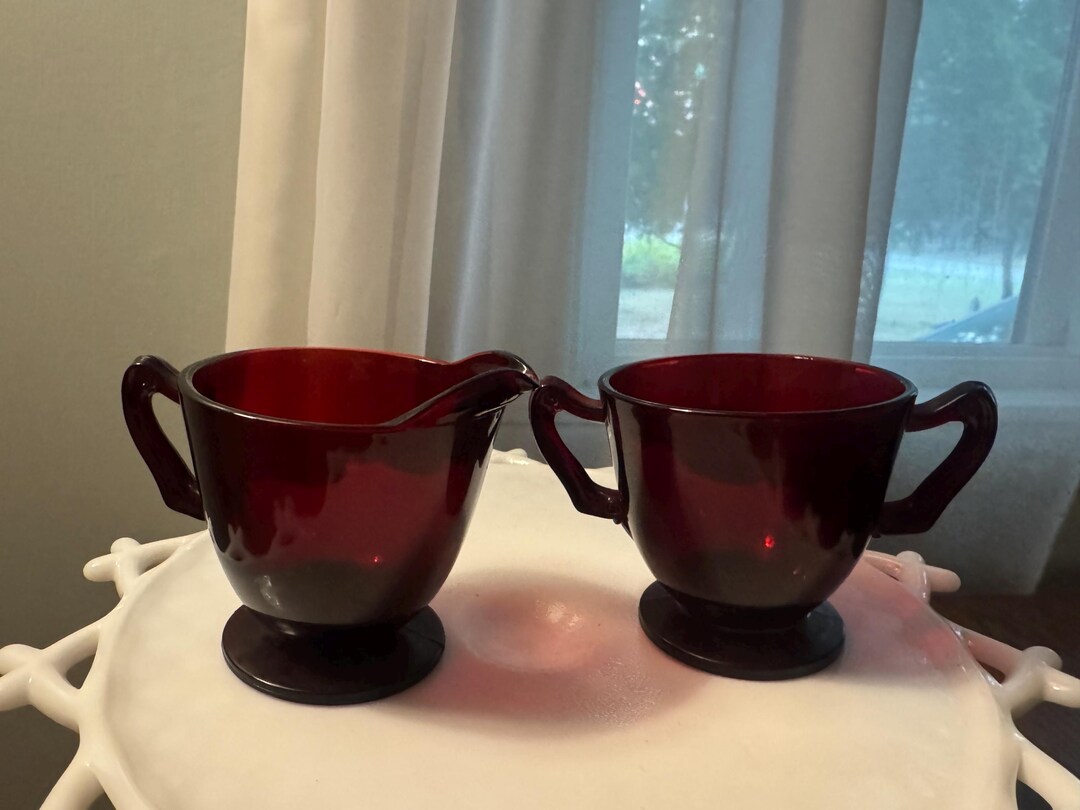 Ruby Red Depression Glass - Etsy