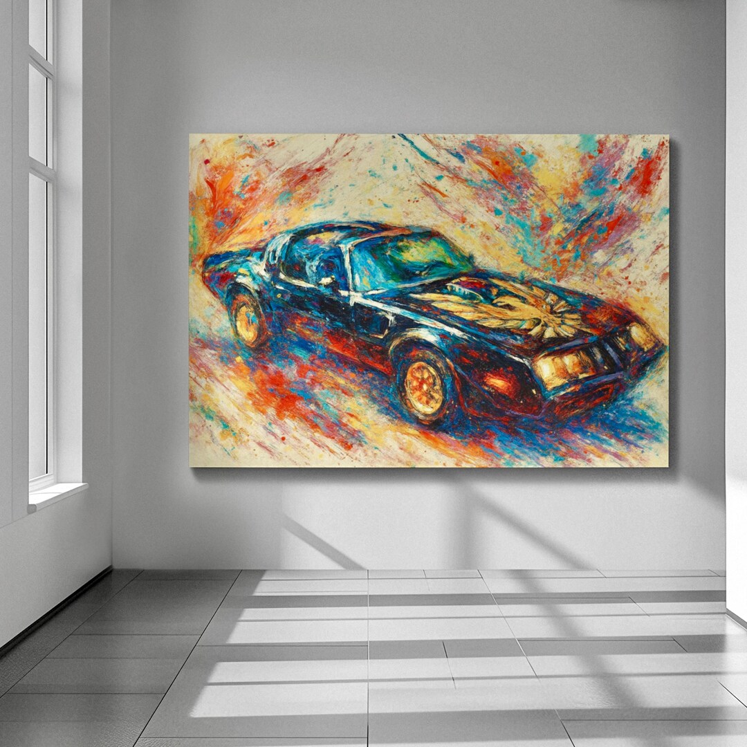 1979 Pontiac Trans Am Art Print: Abstract Muscle Car Painting (digital ...