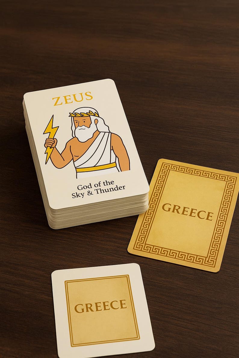 Olympian Gods Memory Game – Printable Greek Mythology Cards ...