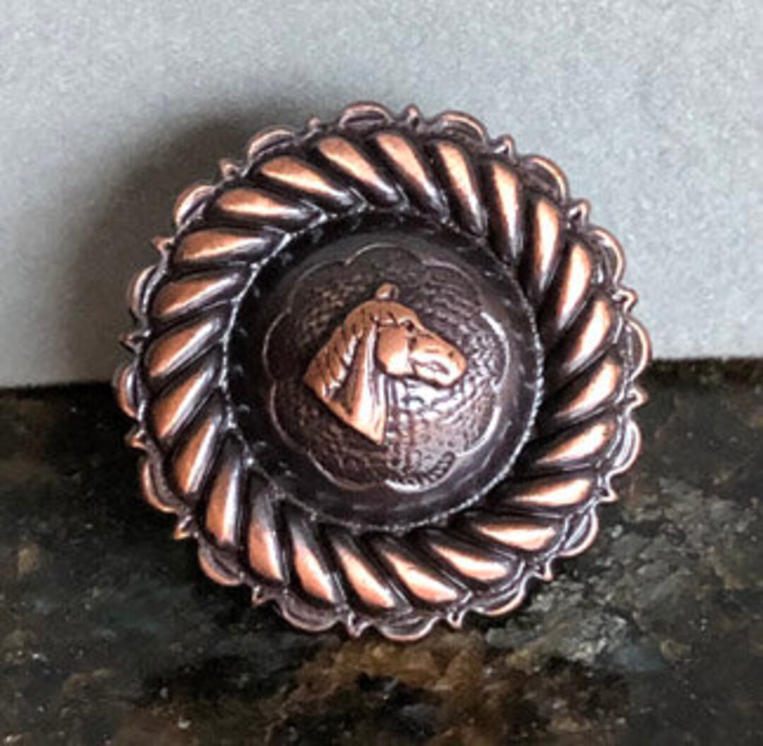 Copper Finish Horsehead Concho Slide - Etsy