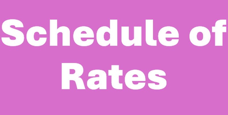 Schedule of Rates Template - Etsy