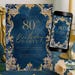 80th Chique Gold Frame Birthday Invitation Template, Editable Baroque ...