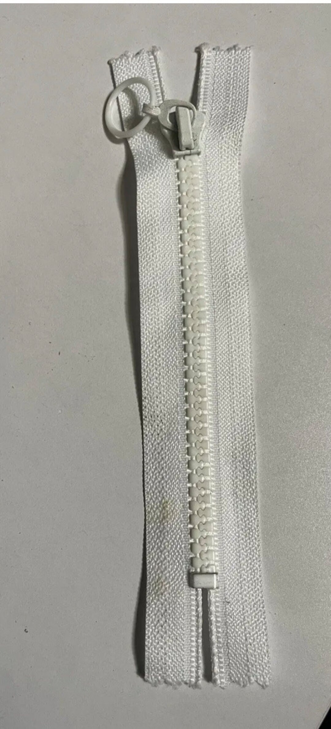 White Plastic Teeth Ring Pull up Close End 5 Zipper 5 - Etsy