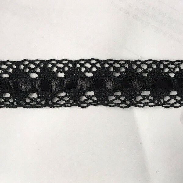 Black Lace Ribbon - Etsy