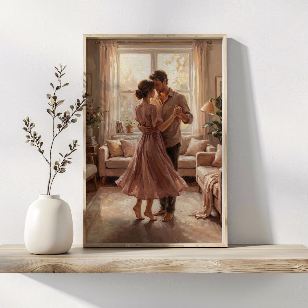 Valentines Day Wall Art Printable Romantic Couple Dancing Poster ...