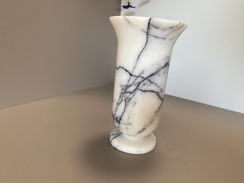 Natural Marble Vase, Luxury Marble, Handcrafted Stone Vase for Flowers ...