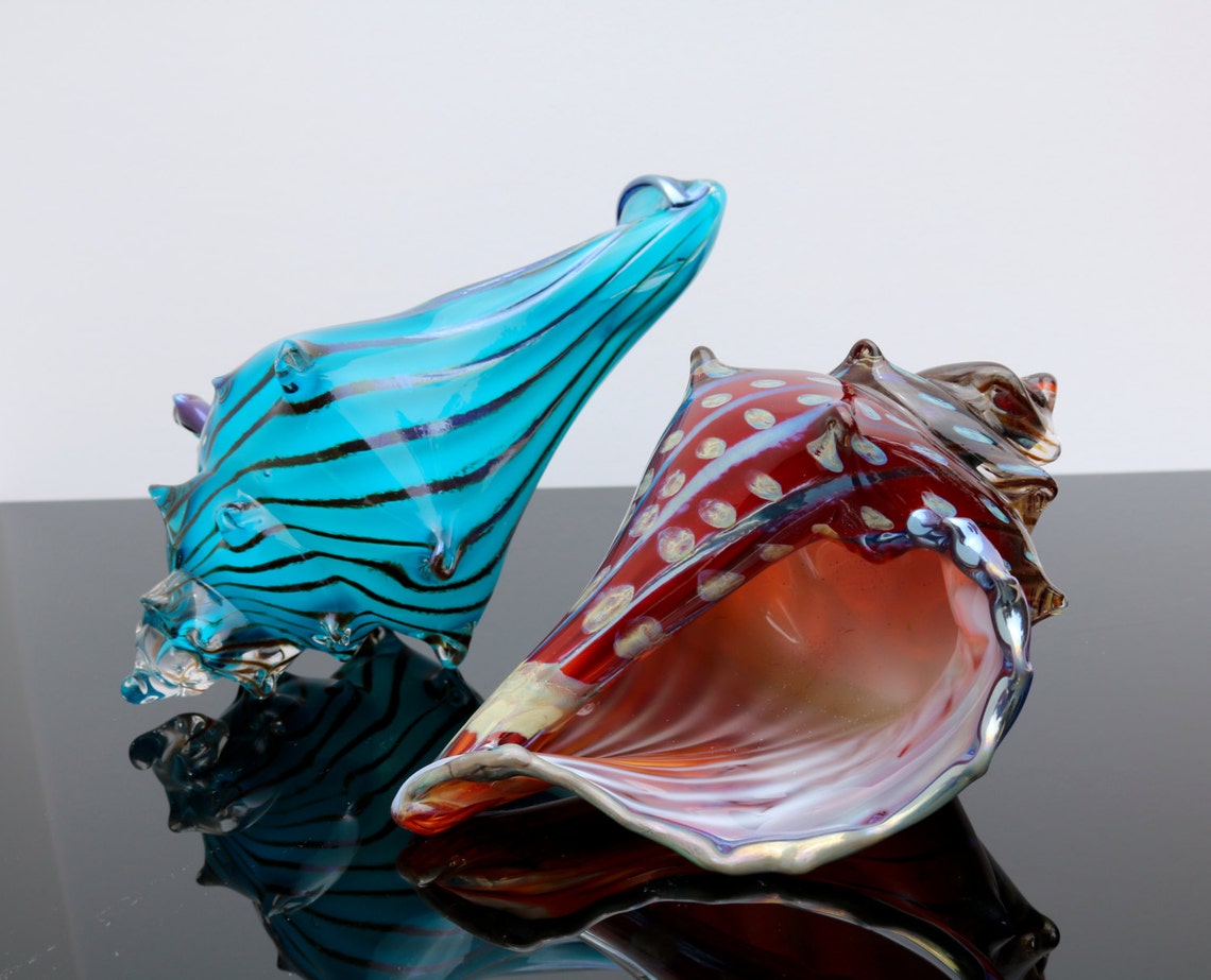 Under the Sea Hand Blown Glass Shell | Etsy