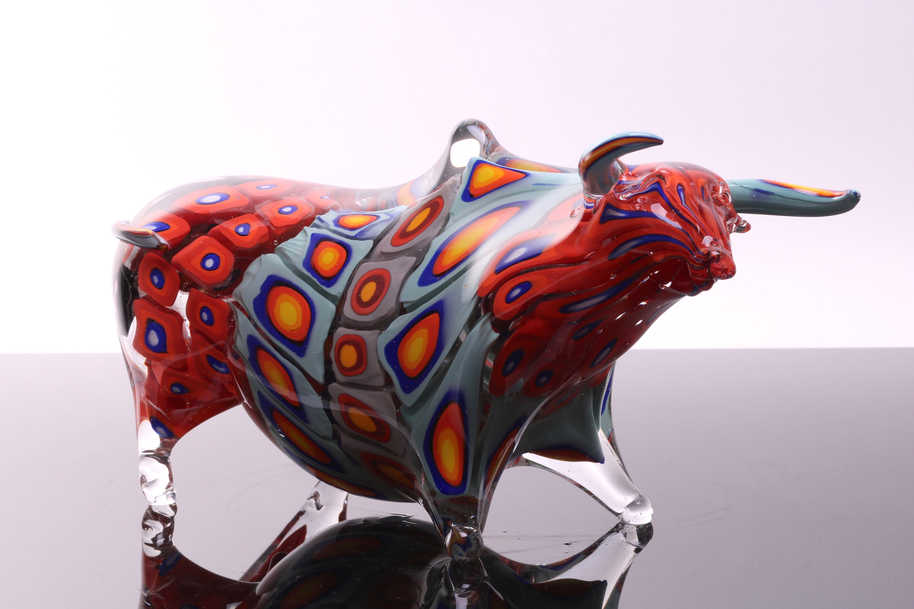Ancient Bull Blown Glass Sculpture - Etsy