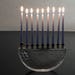 Menorah Blow Glass Clear Hanukah - Etsy