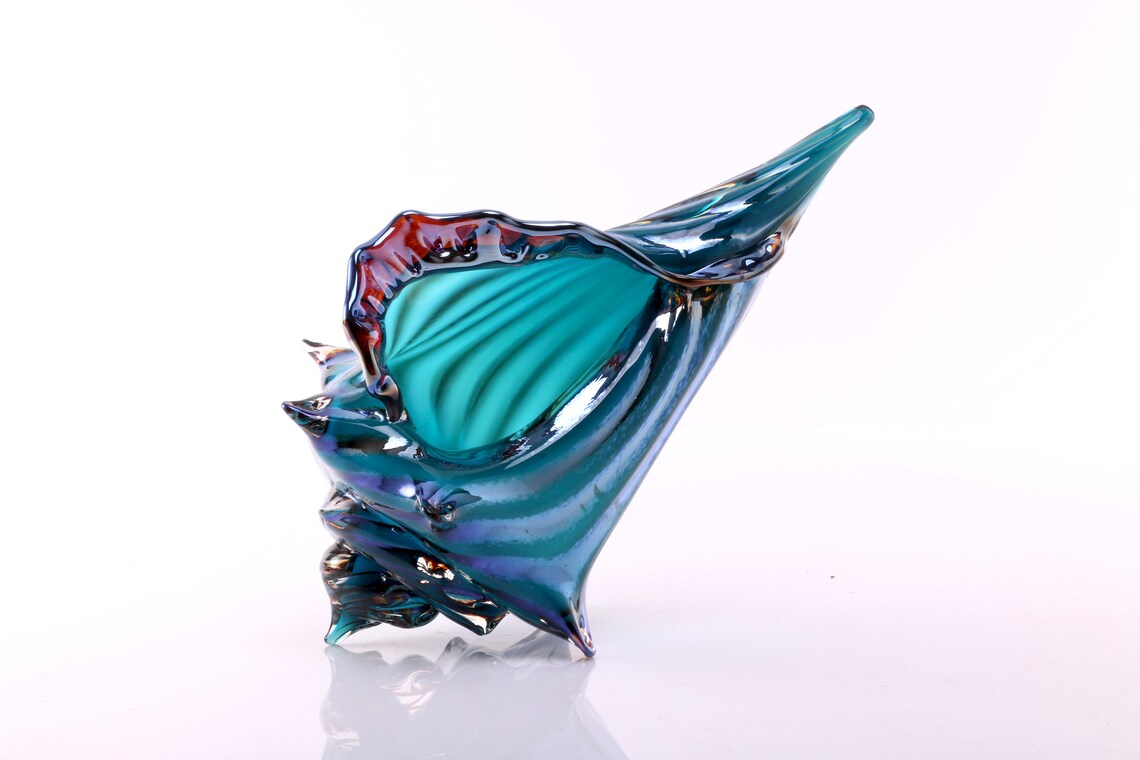 Under the Sea Hand Blown Glass Shell - Etsy