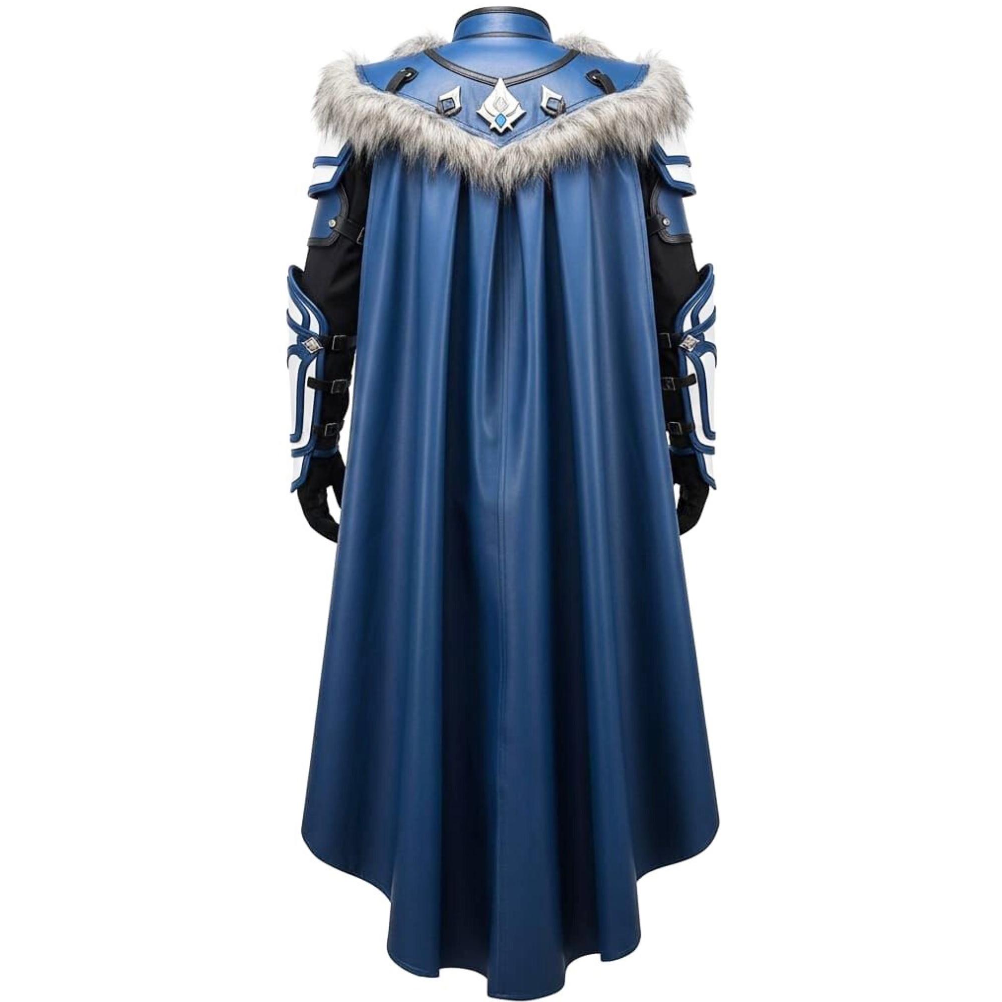 Genuine Leather Paladin Knight Armor: Blue & White Cosplay Costume - Etsy