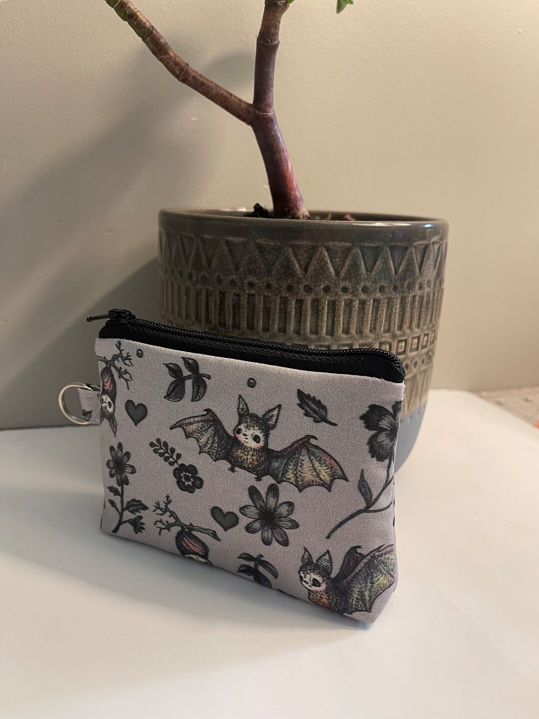 Cute Bats Small Zipper Purse//coin Pouch//accessory Pouch//mini Makeup ...