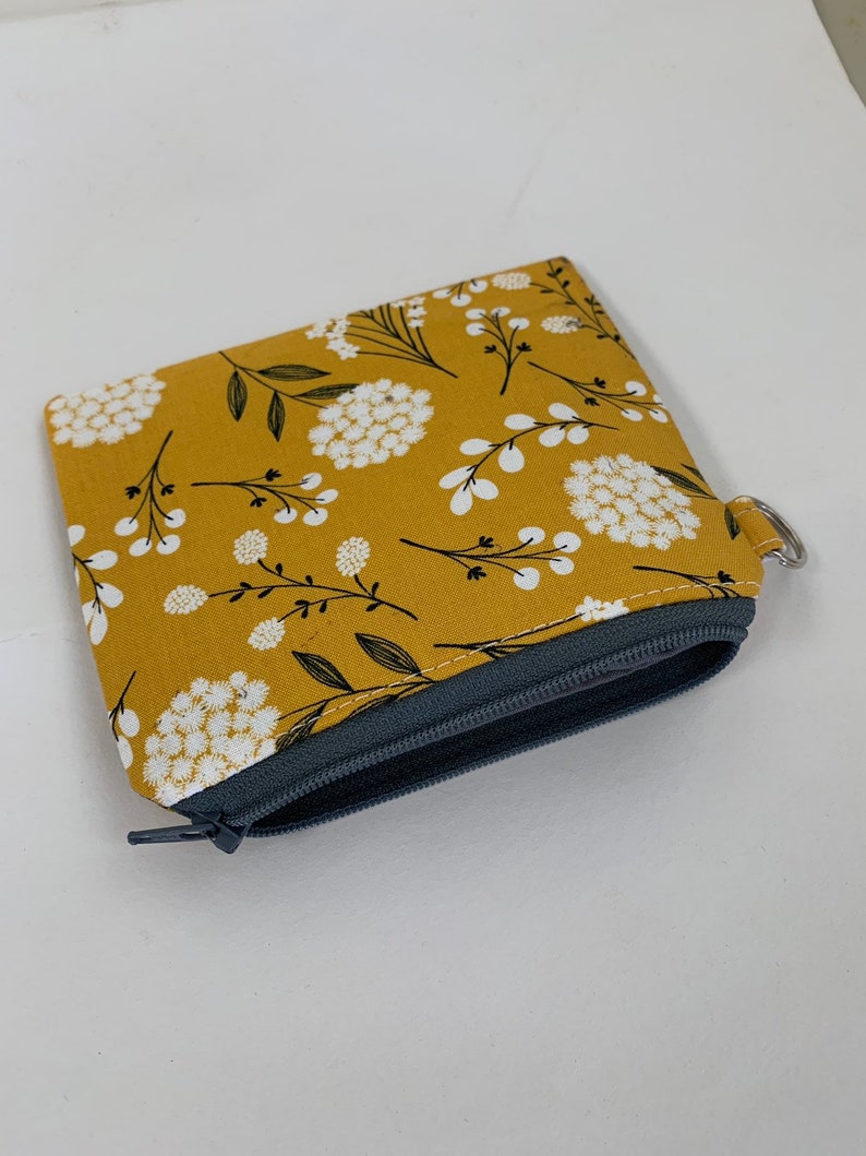 Gold Floral Small Zipper Pouch//coin Pouch//accessory Pouch - Etsy