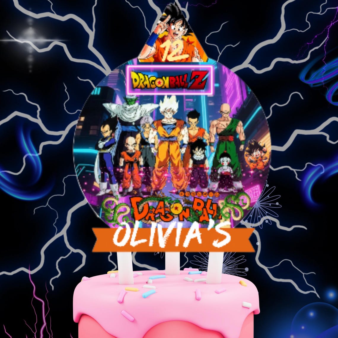 Dragon Ball Z Cake Topper: Goku Anime Birthday Party Decoration - Etsy