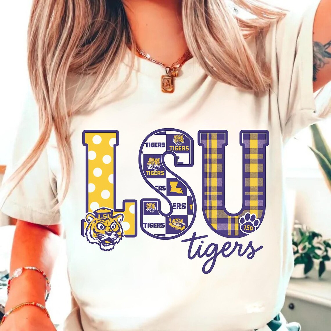 LSU Tigers Shirt PNG • Football Sublimation Design (digital Download ...