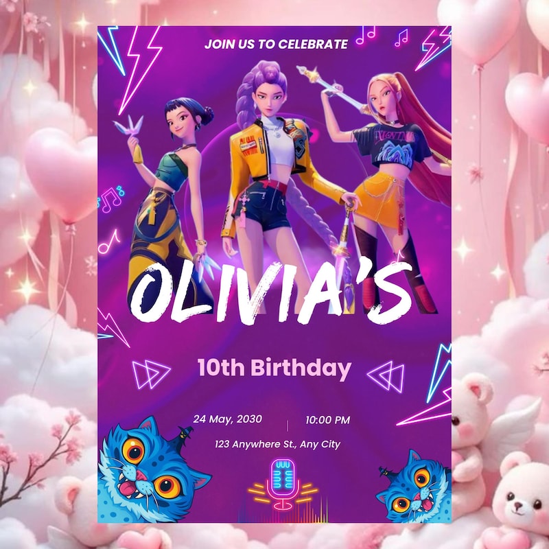 Kpop Demon Hunters Bday Card - Etsy