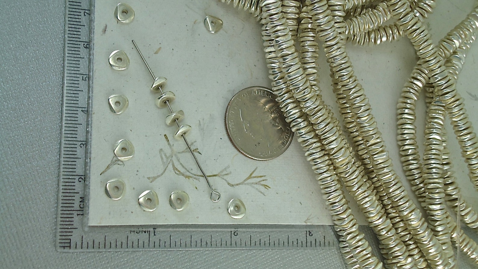 200 Silver Plated Brass Chip 6mm Spacer Disk Heishi Wavy Disc - Etsy