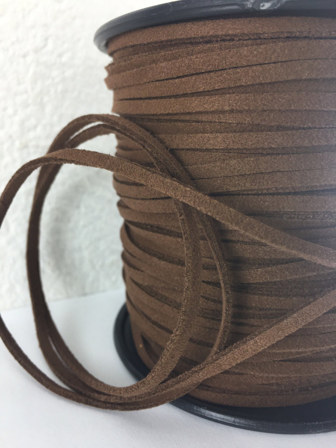 6yd Faux Suede Leather Micro Fiber Jewelry Cord Vegan Mocha Brown ...