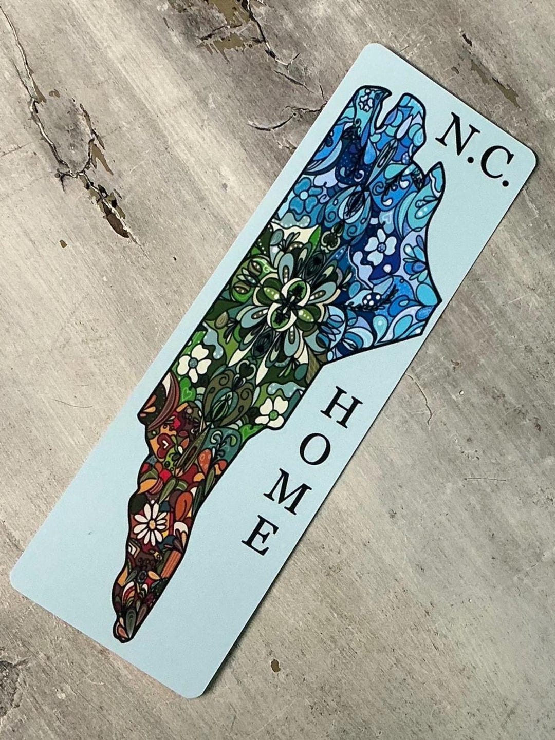 North Carolina Design Bookmark ,handmade Doodling Art ,gift Idea - Etsy