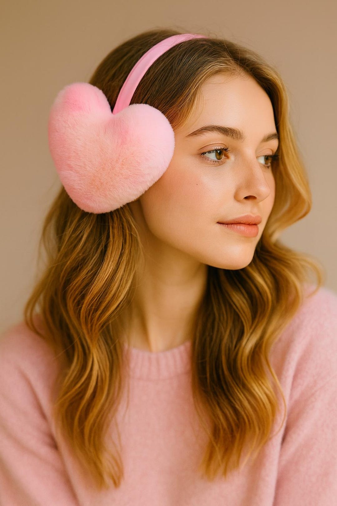Rainbow Heart Plush Earmuffs – Warm Furry Ear Warmers - Etsy