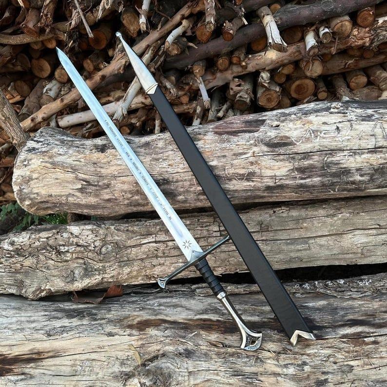 Aragorn's Anduril Sword, Legendary Anduril - Hand-forged Sword, Costume ...